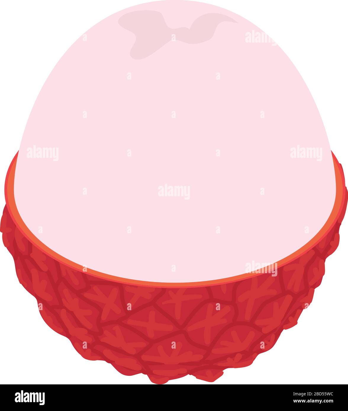 Exotic lychee fruit icon. Isometric of exotic lychee fruit vector icon ...