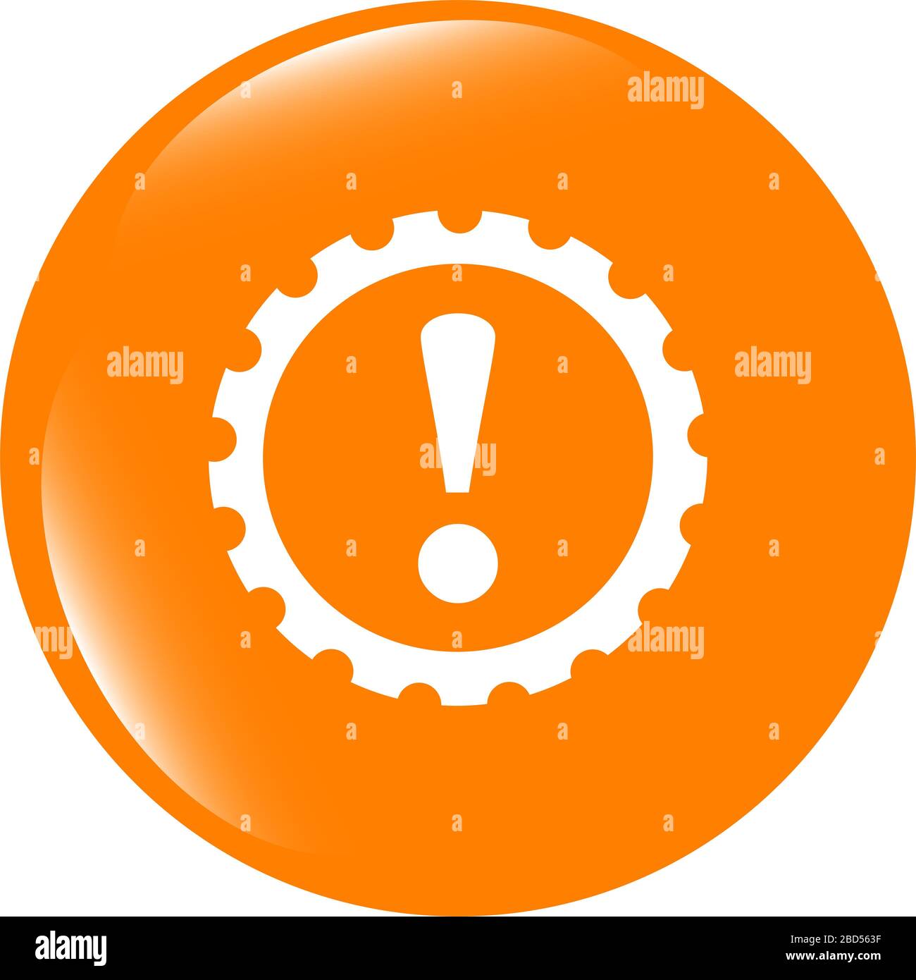 exclamation mark sign, web button isolated on white Stock Photo - Alamy