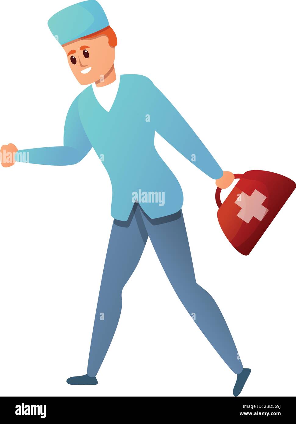 Veterinarian first aid kit icon. Cartoon of veterinarian first aid kit ...