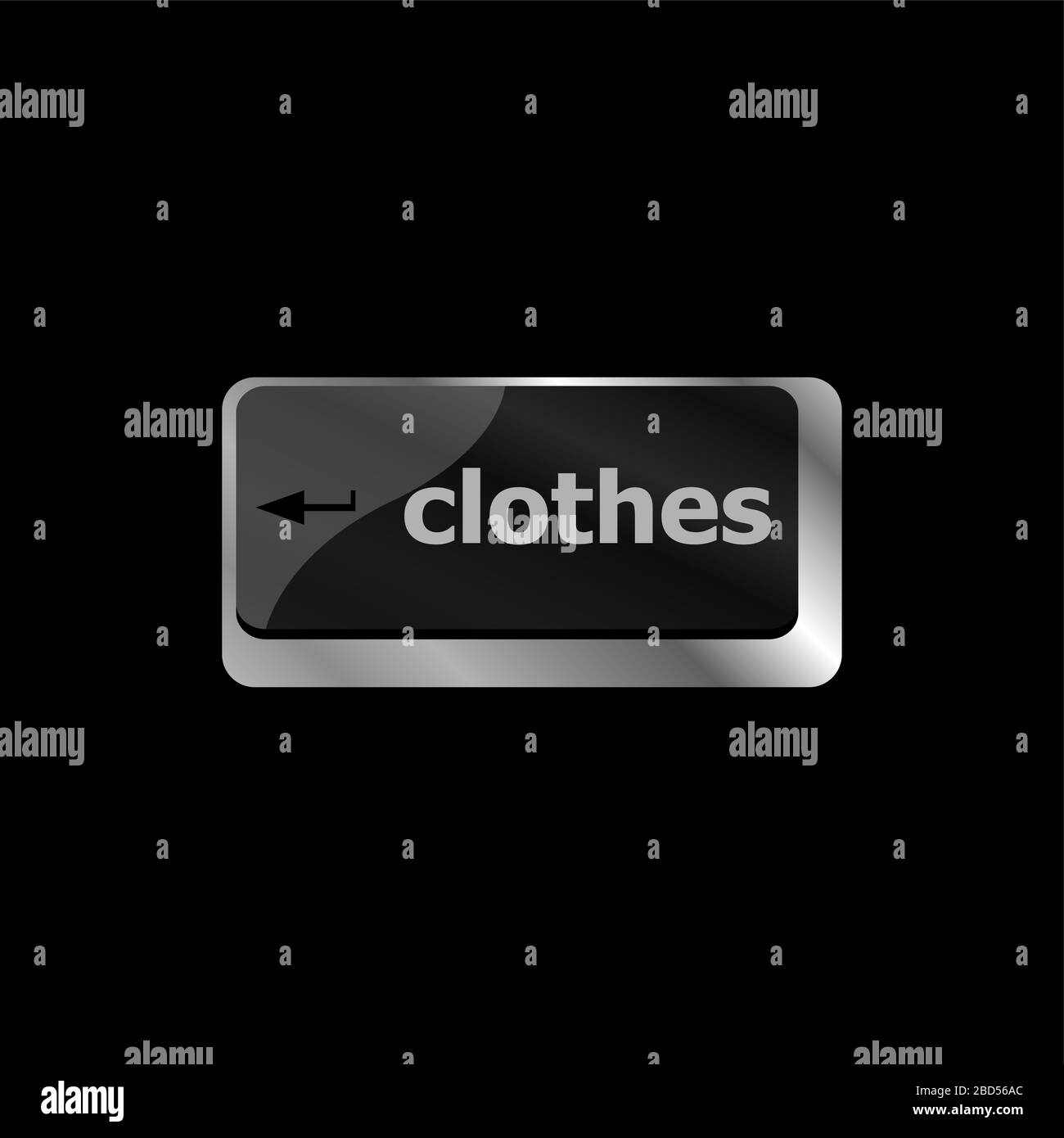 clothes word on button on laptop computer keyboard Stock Photo - Alamy