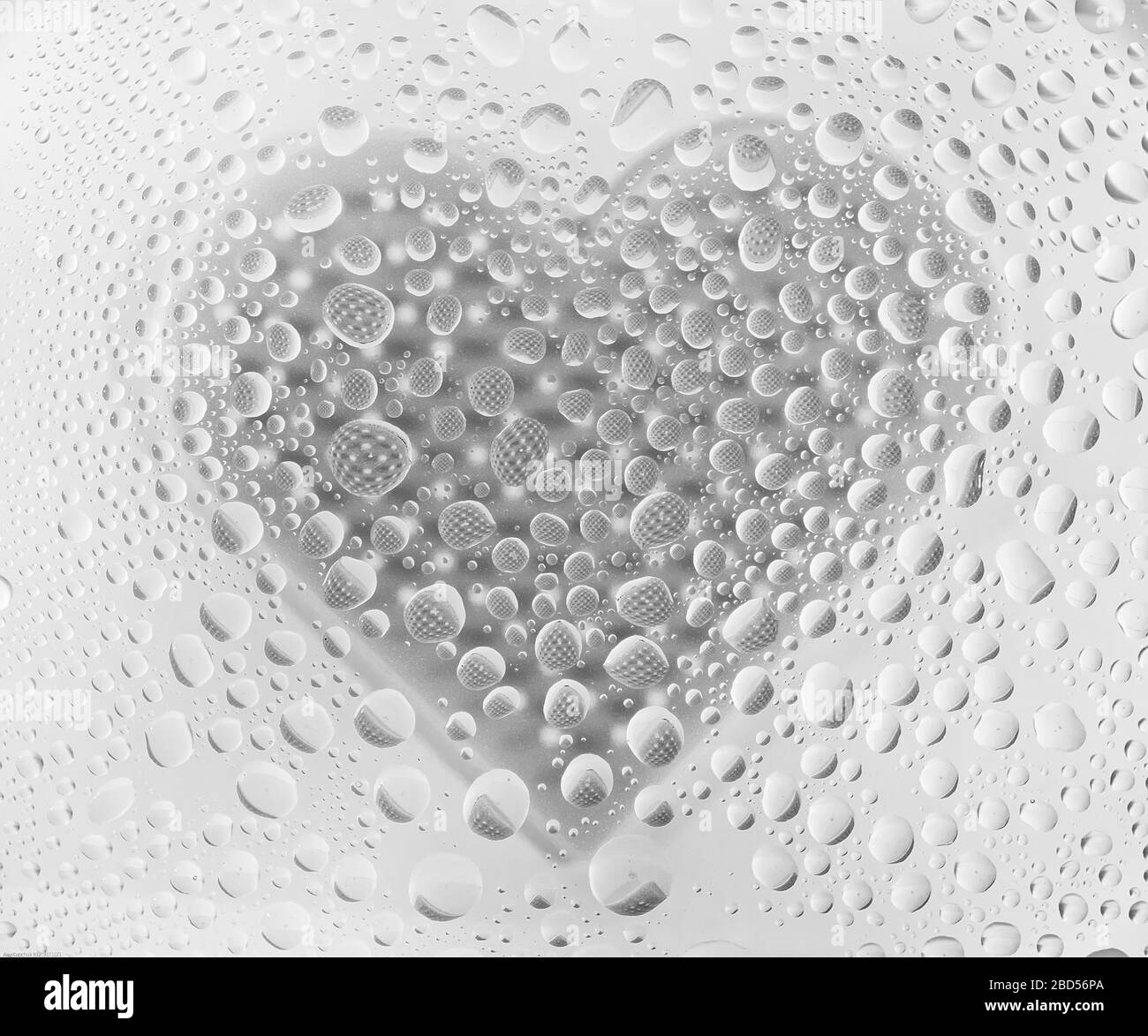 view of the heart through drops of water Stock Photo - Alamy
