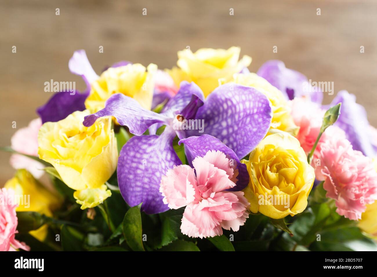 Bouquet with assorted flowers Stock Photo - Alamy