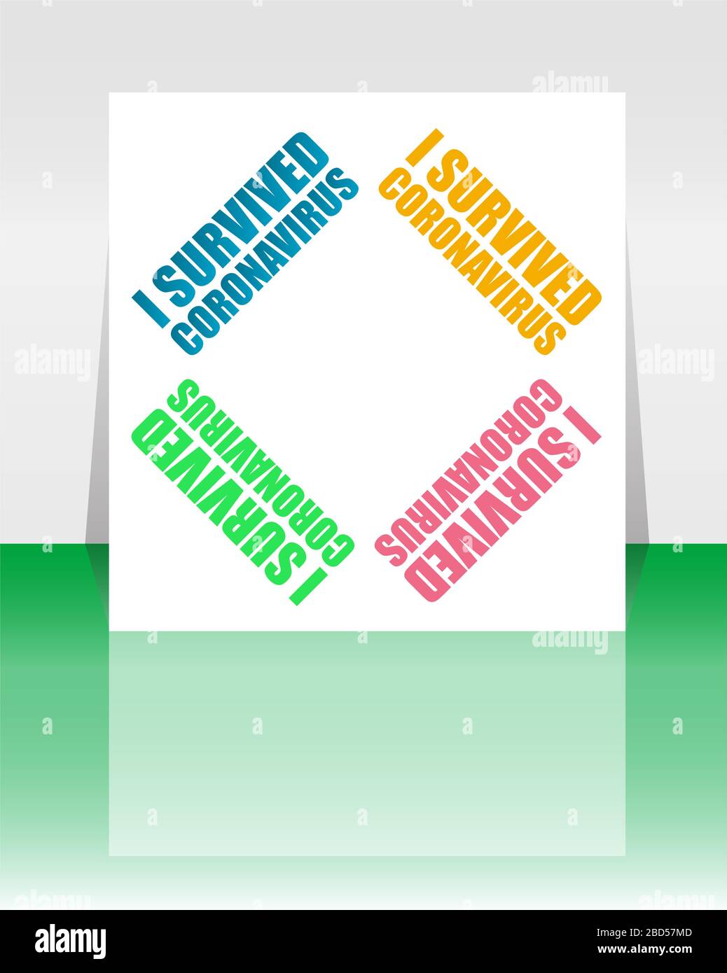 I survived coronavirus. Sign caution coronavirus. Coronavirus outbreak ...