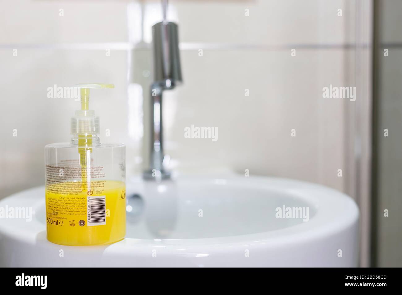 Liquid soap for hand hygiene Stock Photo - Alamy