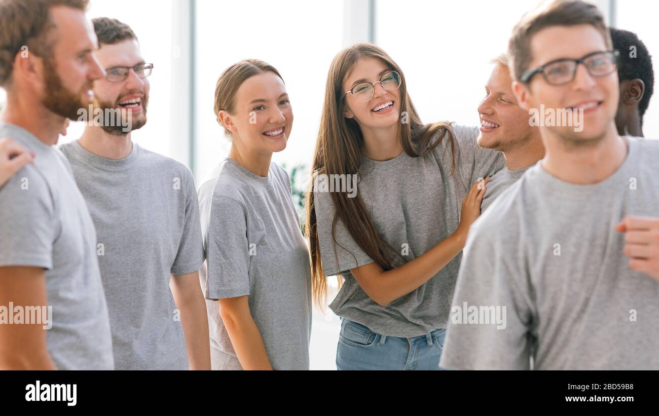 group of successful young people standing together Stock Photo - Alamy