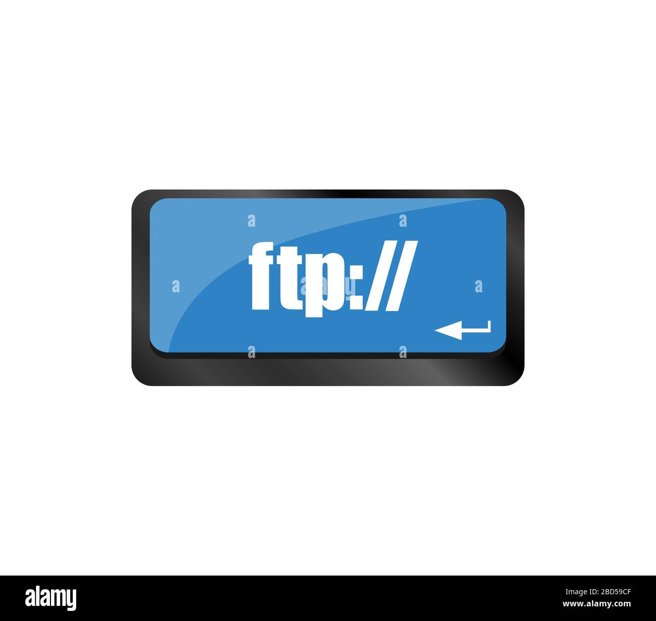 Computer keyboard with ftp key, technology background Stock Photo - Alamy