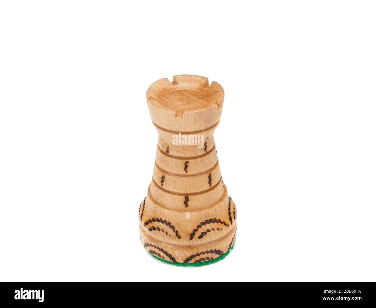 Chess piece white rook isolated on white background Stock Photo - Alamy