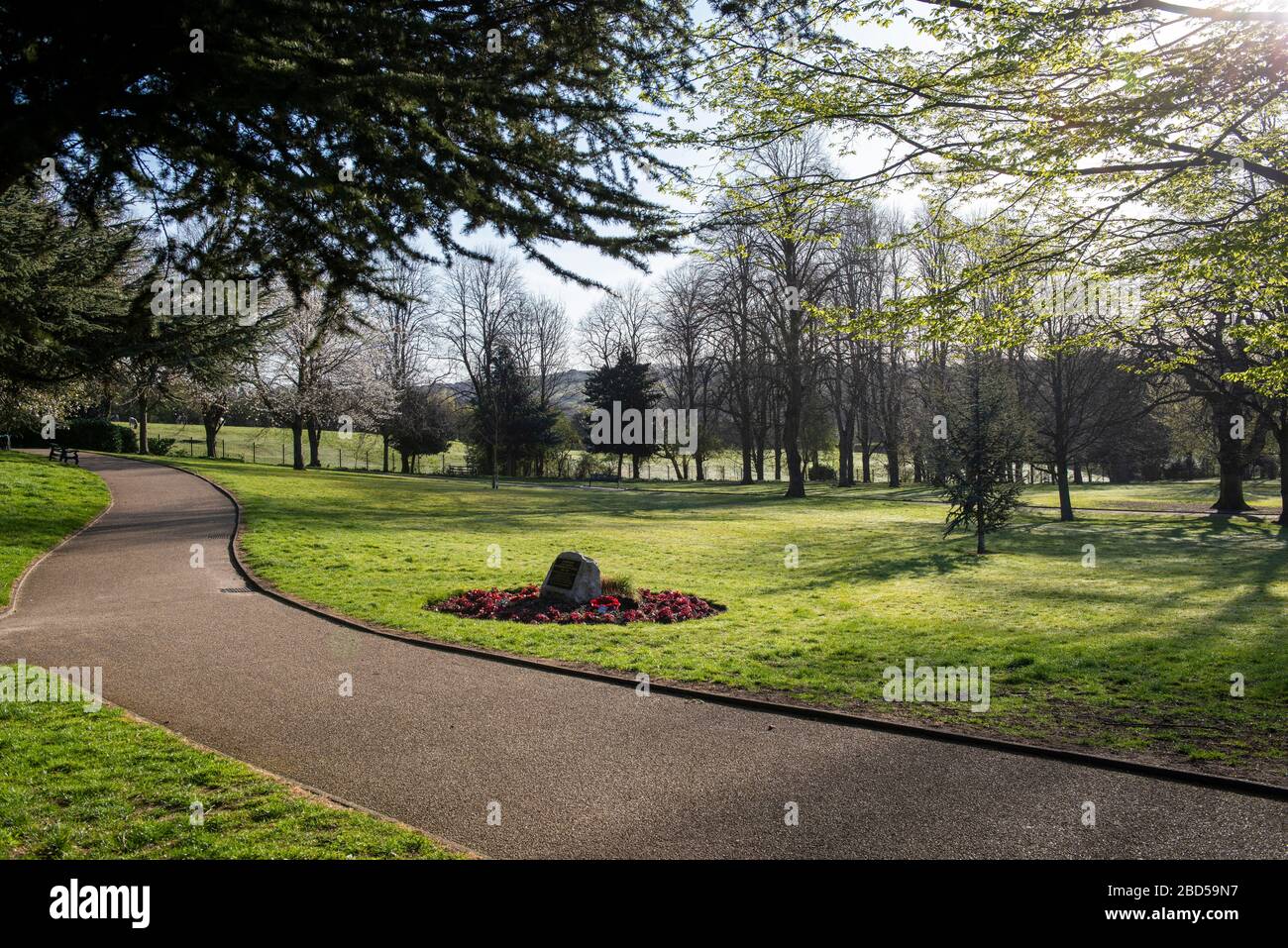 Sunny spring day at Carr Bank Park, captured during the Covid-19 ...