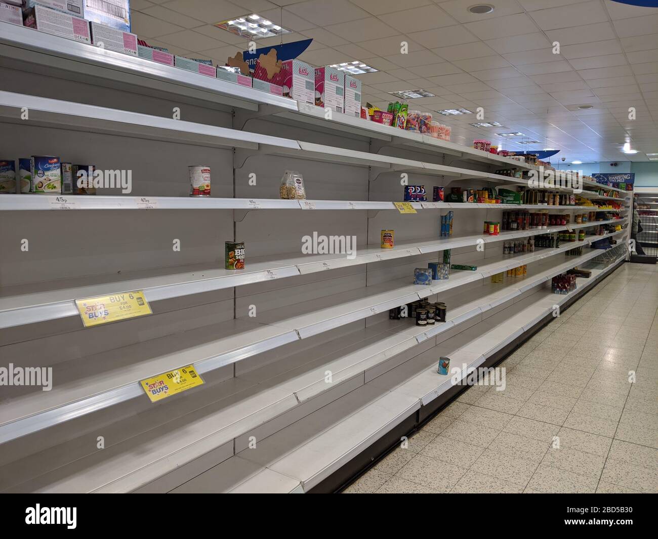 Empty supermarket shelves during coronavirus lockdown covid-19 in the ...