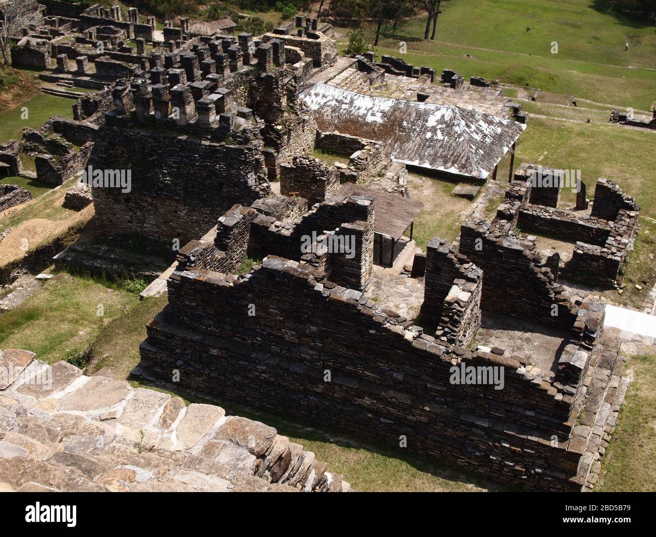 Ruins of the archaeological site of Tonina, a Mayan palace complex in ...