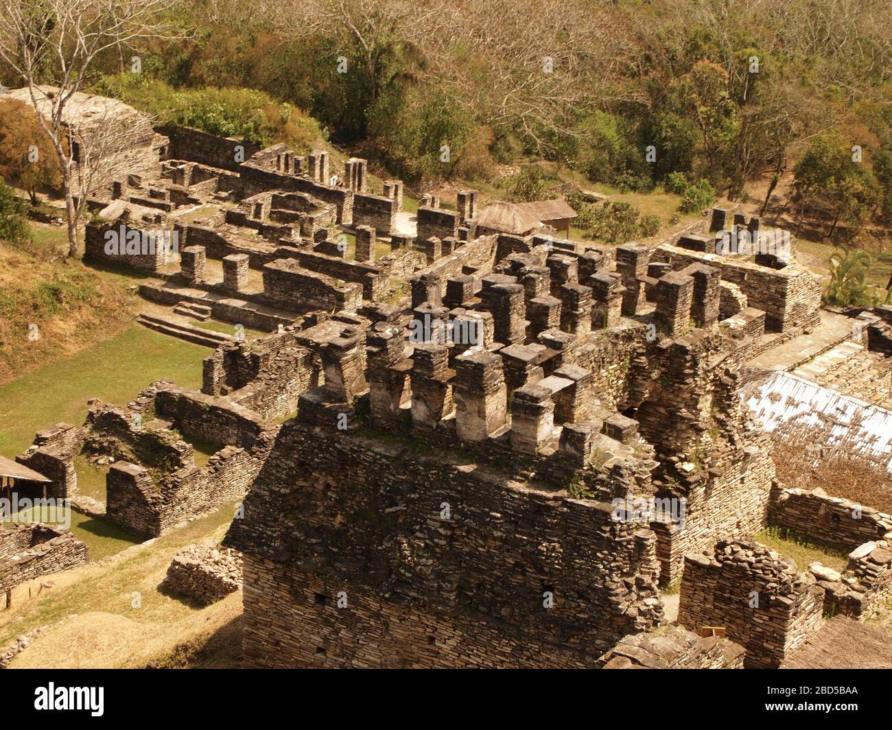 Ruins of the archaeological site of Tonina, a Mayan palace complex in ...