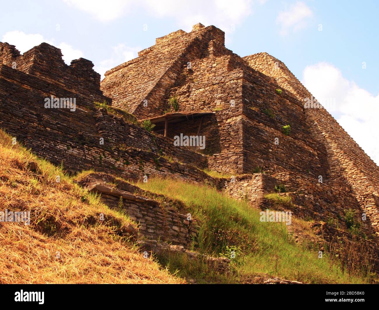 Ruins of the archaeological site of Tonina, a Mayan palace complex in ...