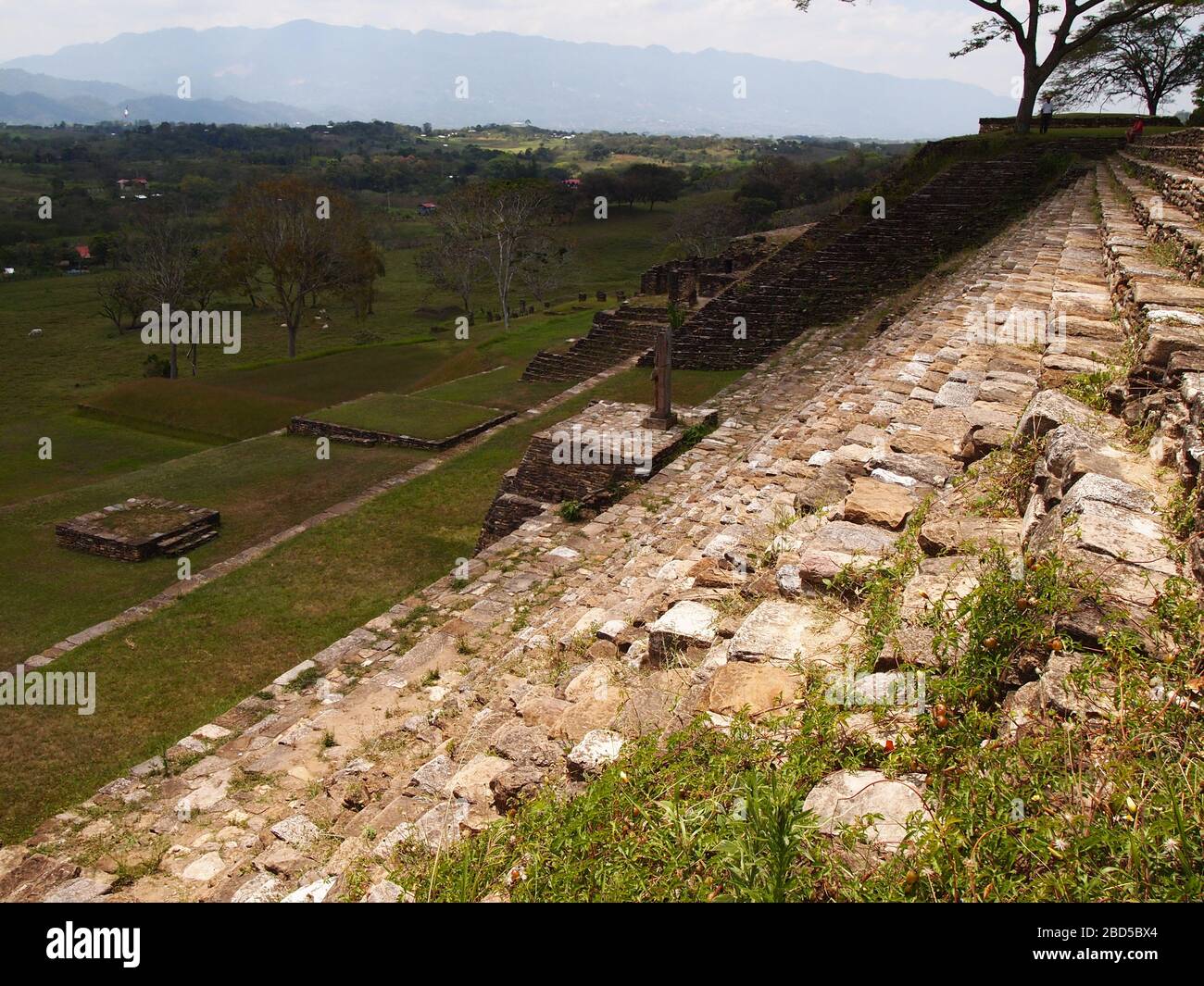 Ruins of the archaeological site of Tonina, a Mayan palace complex in ...