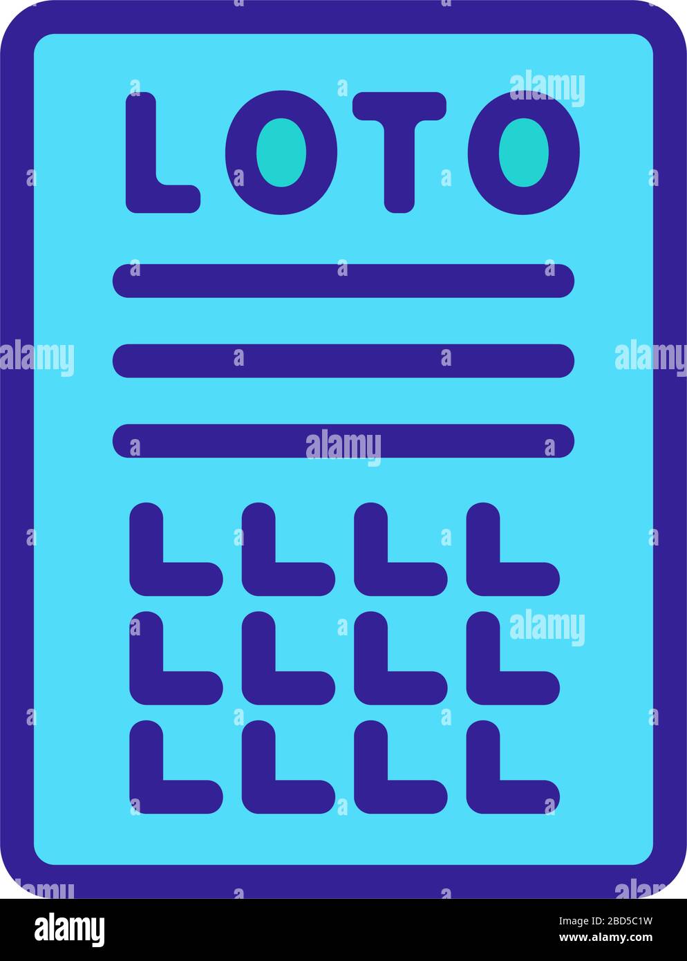 lottery bingo icon vector outline illustration Stock Vector Image & Art ...