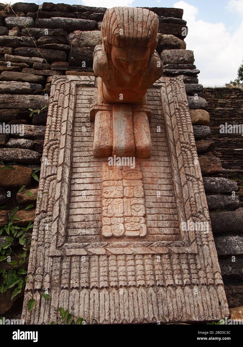 Ruins of the archaeological site of Tonina, a Mayan palace complex in ...