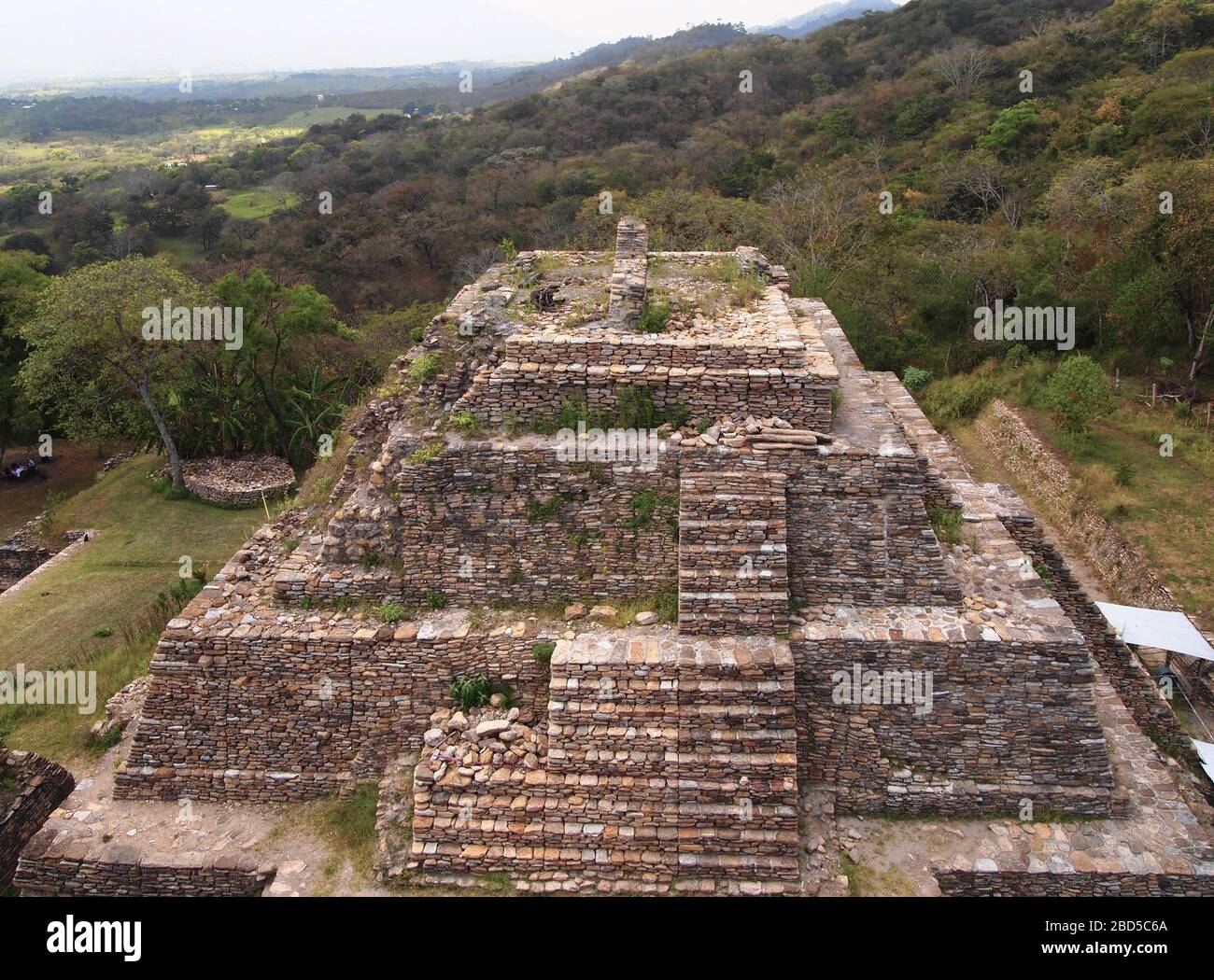 Ruins of the archaeological site of Tonina, a Mayan palace complex in ...