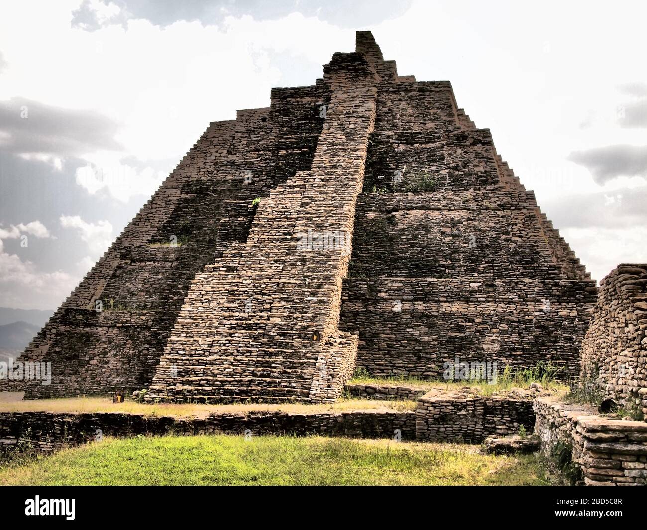 Ruins of the archaeological site of Tonina, a Mayan palace complex in ...
