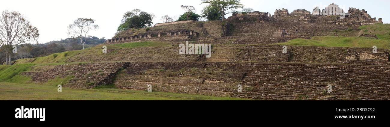 Ruins of the archaeological site of Tonina, a Mayan palace complex in ...