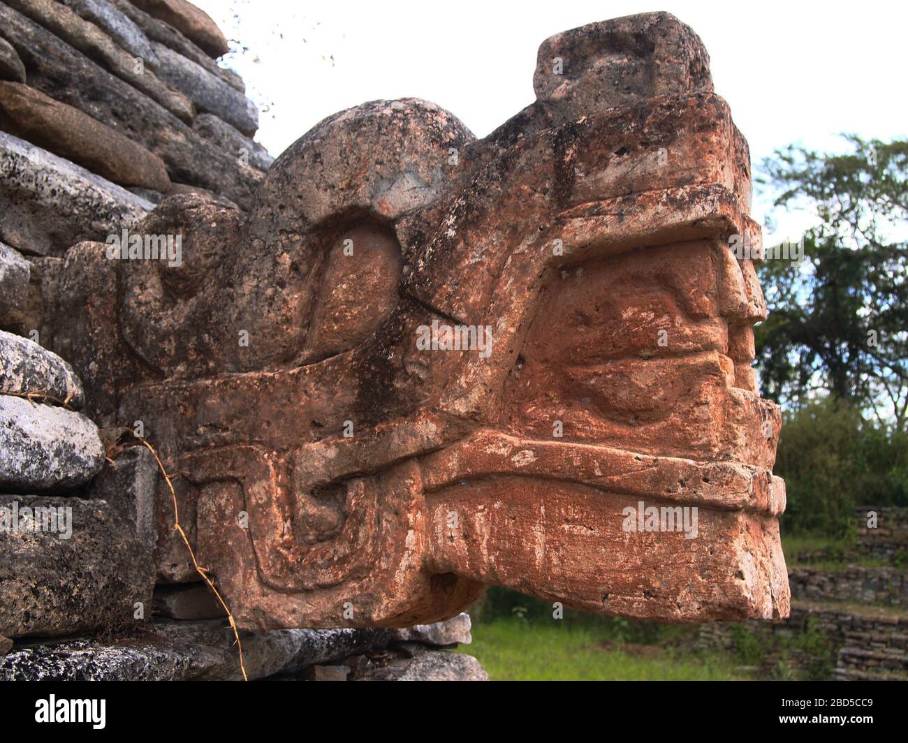 Ruins of the archaeological site of Tonina, a Mayan palace complex in ...