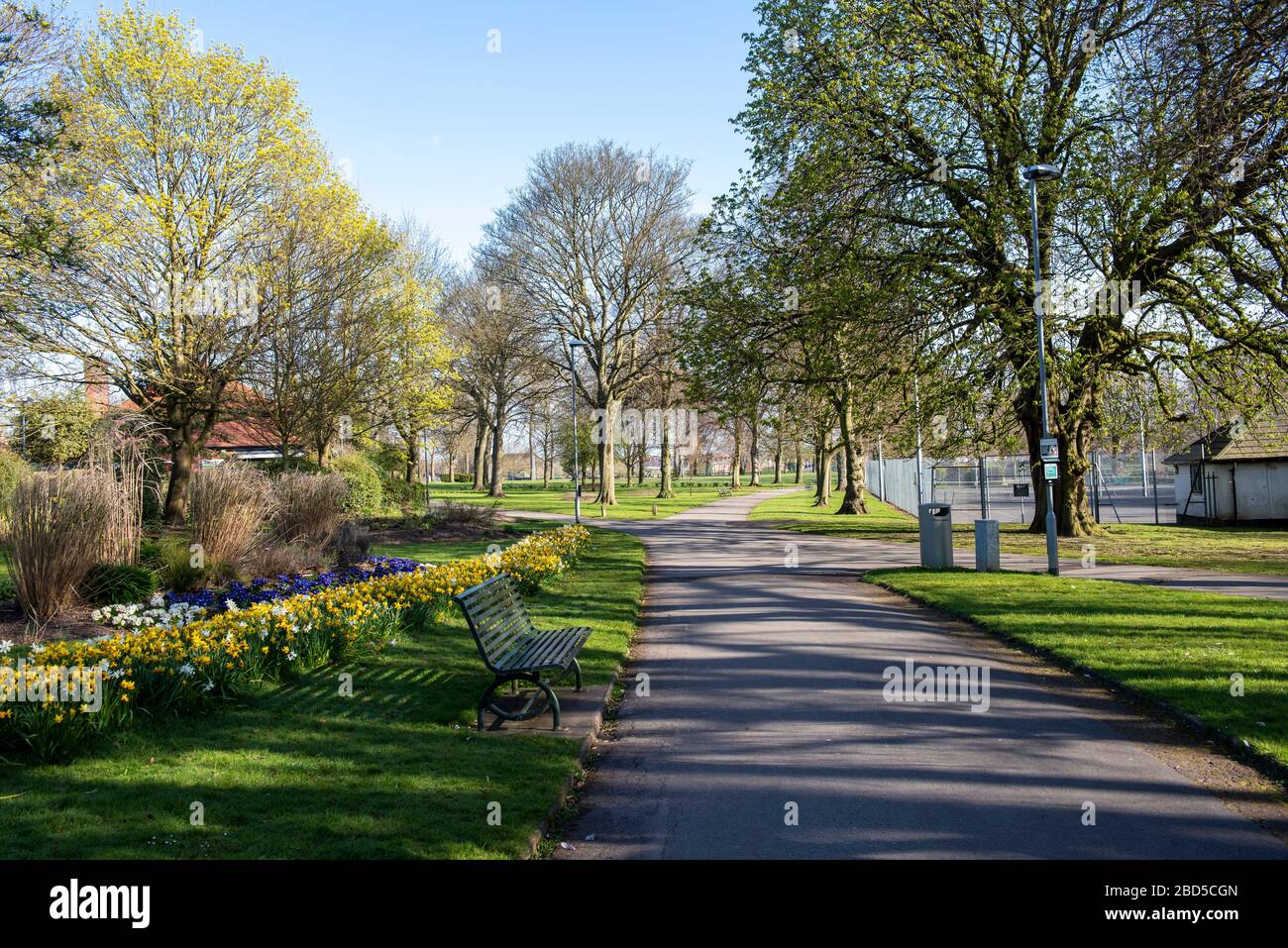 Sunny spring day at Sutton Lawn, captured during the Covid-19 lockdown ...