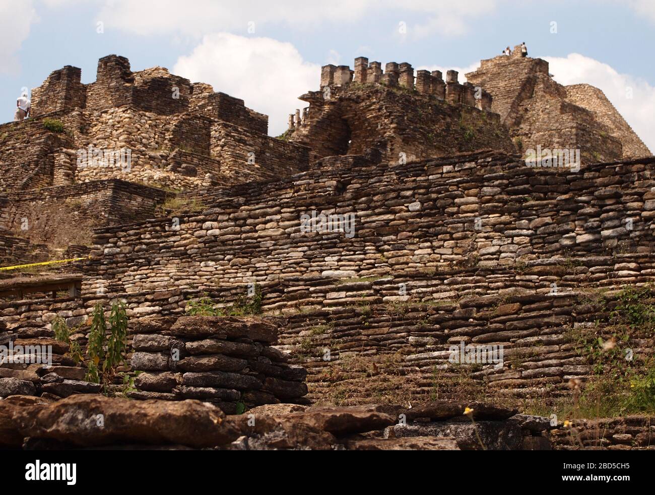 Ruins of the archaeological site of Tonina, a Mayan palace complex in ...