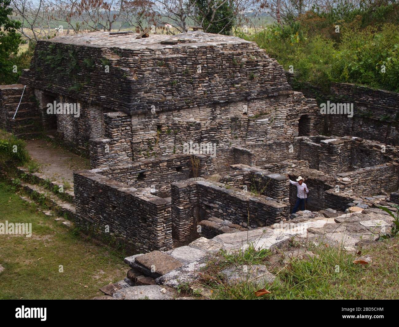 Ruins of the archaeological site of Tonina, a Mayan palace complex in ...