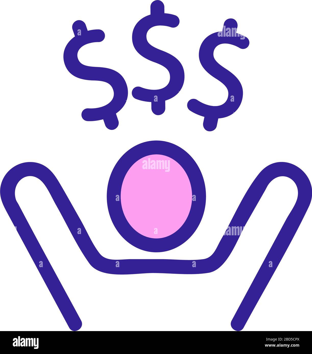 lottery winner icon vector outline illustration Stock Vector Image ...