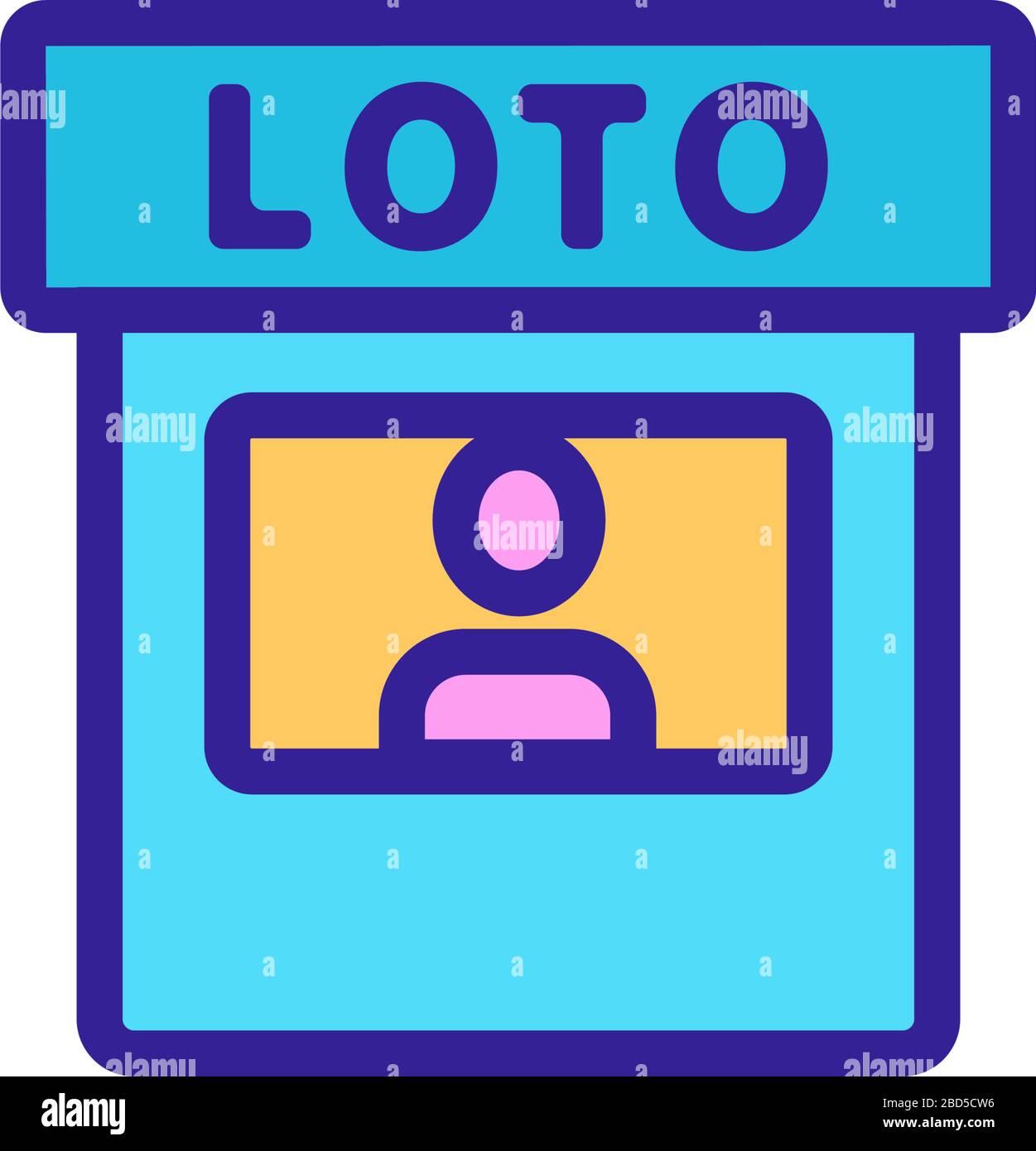 lottery cash icon vector outline illustration Stock Vector Image & Art ...