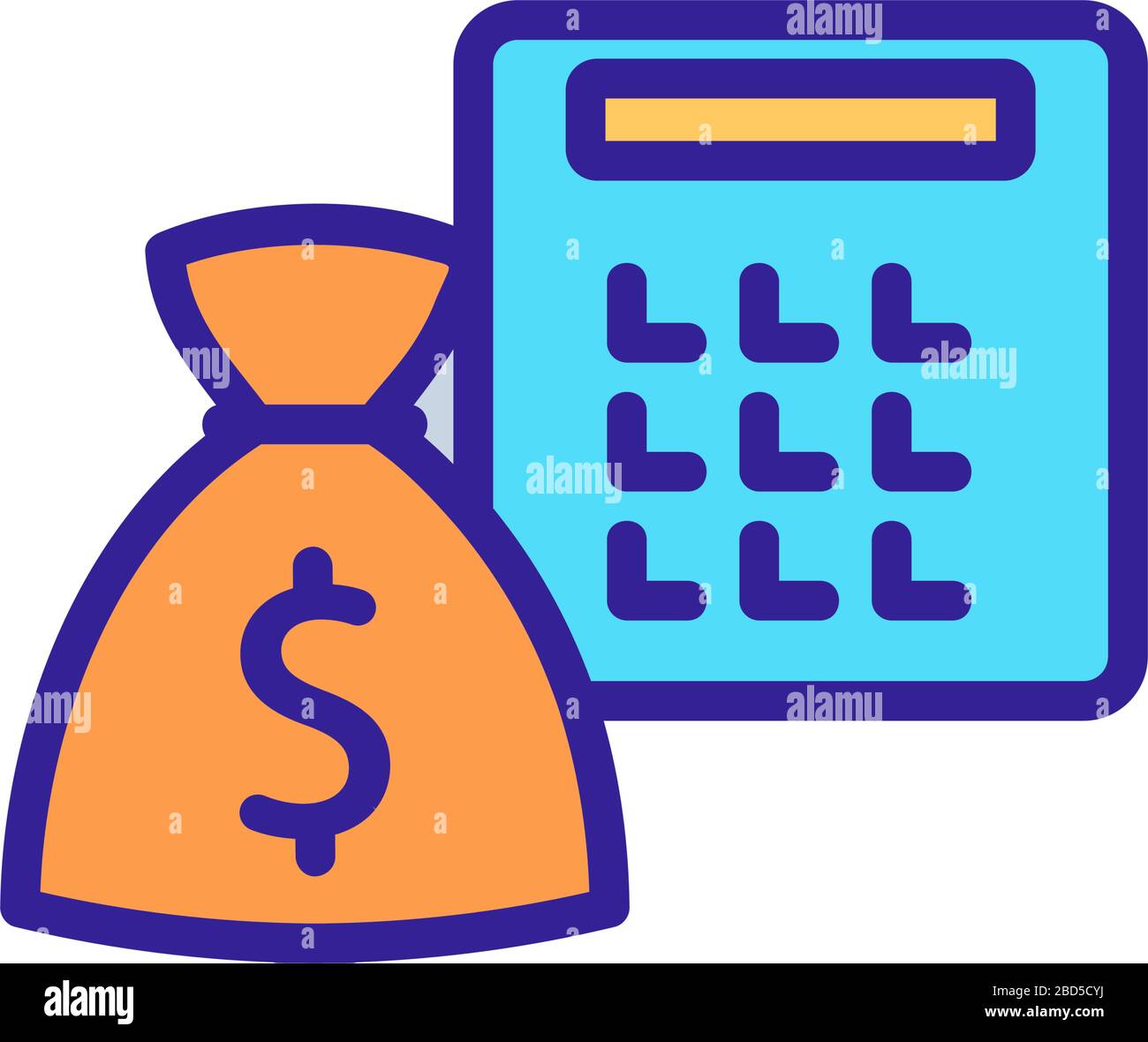 lottery winnings icon vector outline illustration Stock Vector Image ...