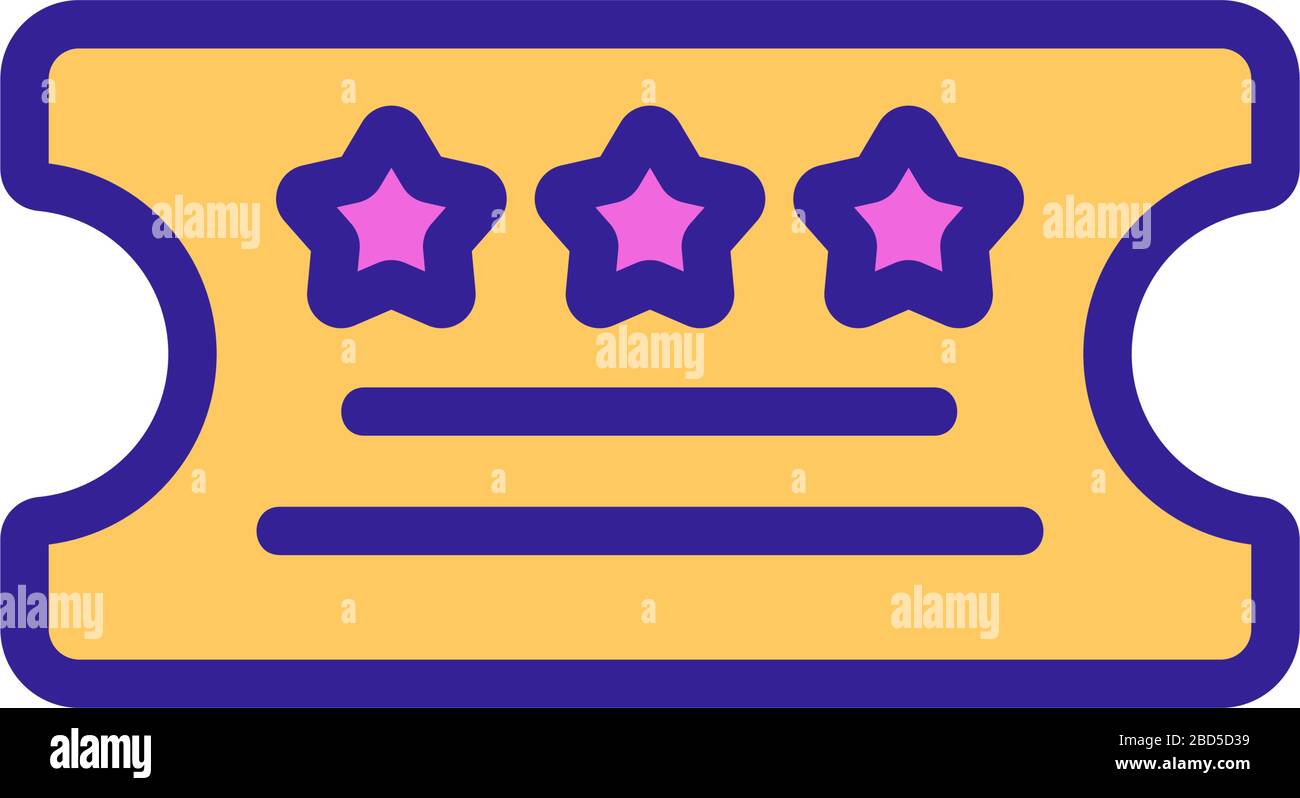 lottery ticket icon vector outline illustration Stock Vector Image ...