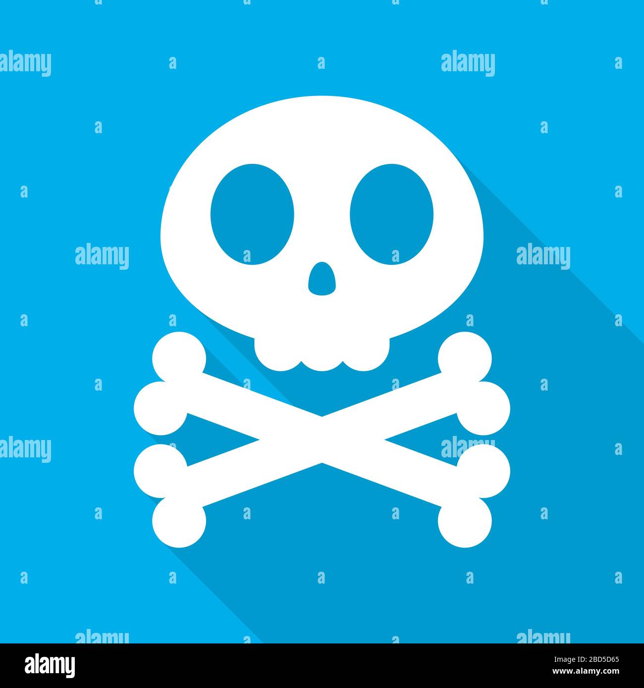 Blue Skull And Crossbones