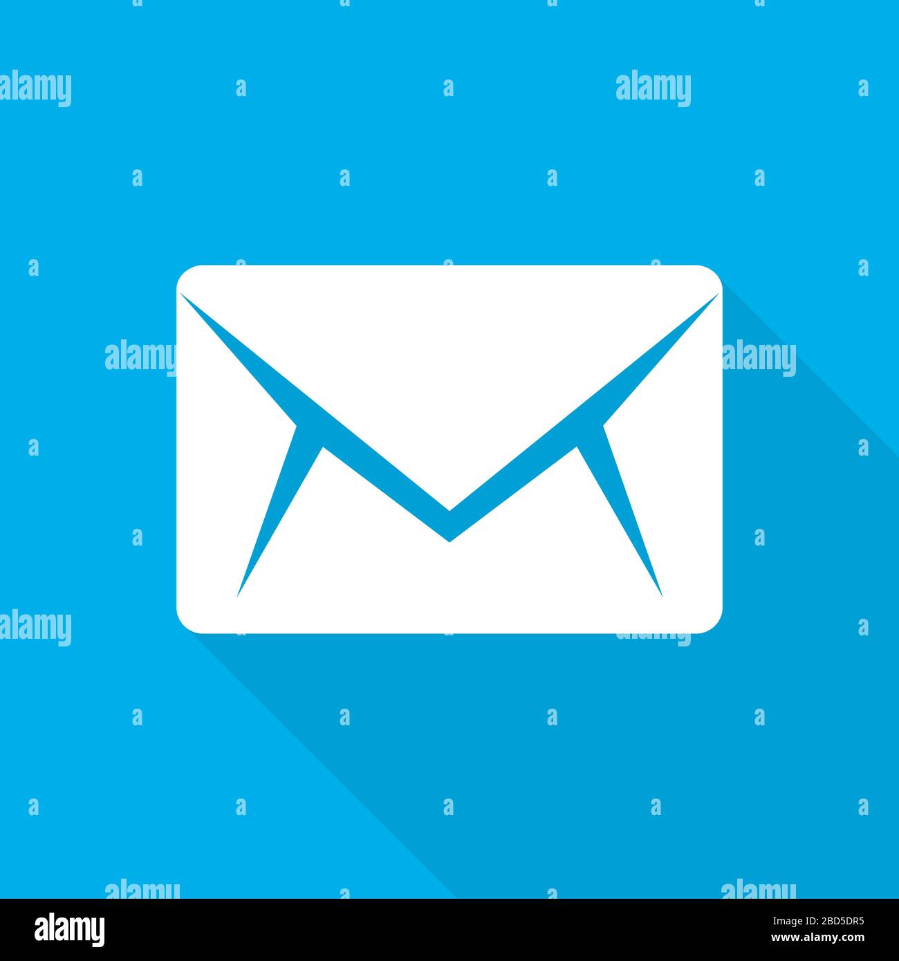 Envelope icon in flat design. Vector illustration. White envelope icon ...
