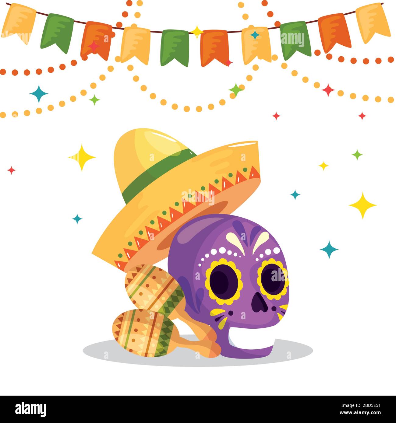 Mexican skull hat Stock Vector Images - Alamy