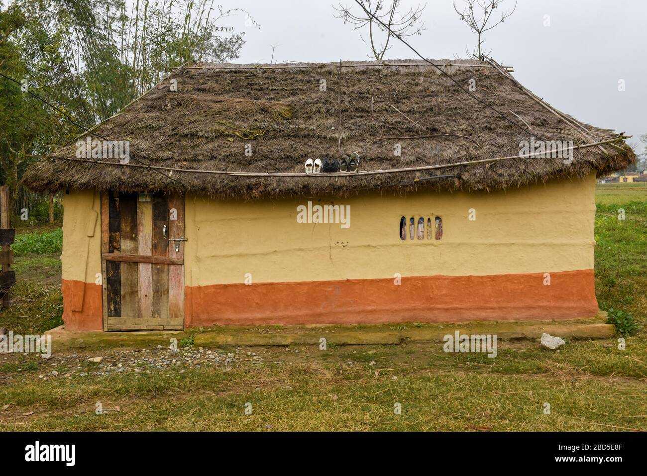 Nepal tharu house hi-res stock photography and images - Alamy