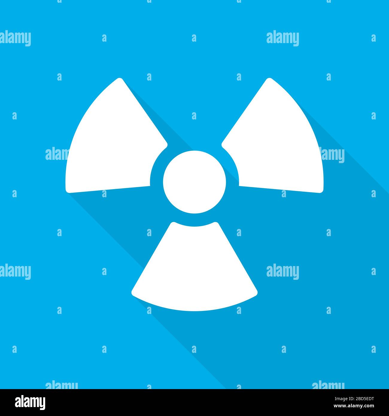 White radiation icon in flat design. Vector illustration. Symbol of ...