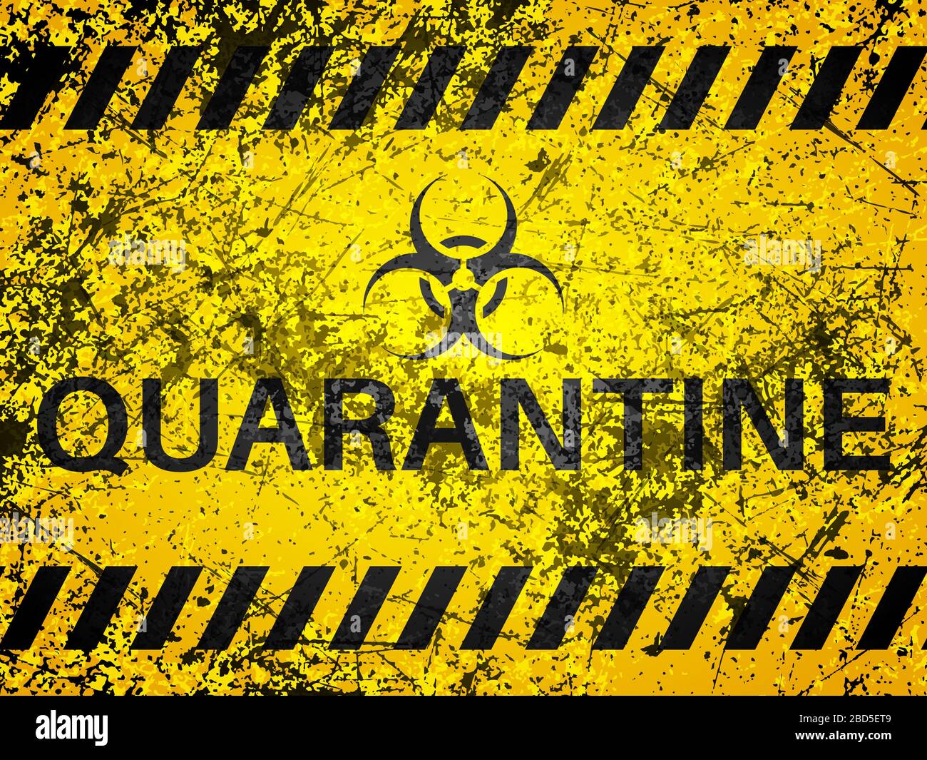 Grunge quarantine textured background. Vector illustration Stock Photo ...