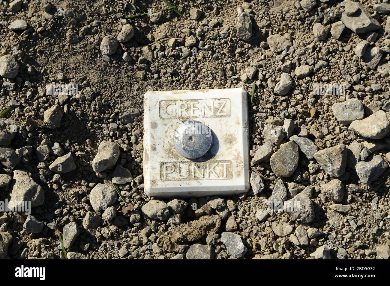 Boundary stone to mark a property hi-res stock photography and images ...