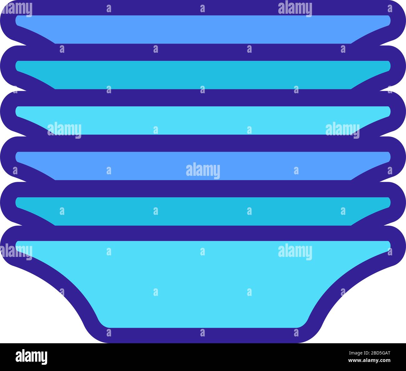 stack plate icon vector outline illustration Stock Vector Image & Art ...