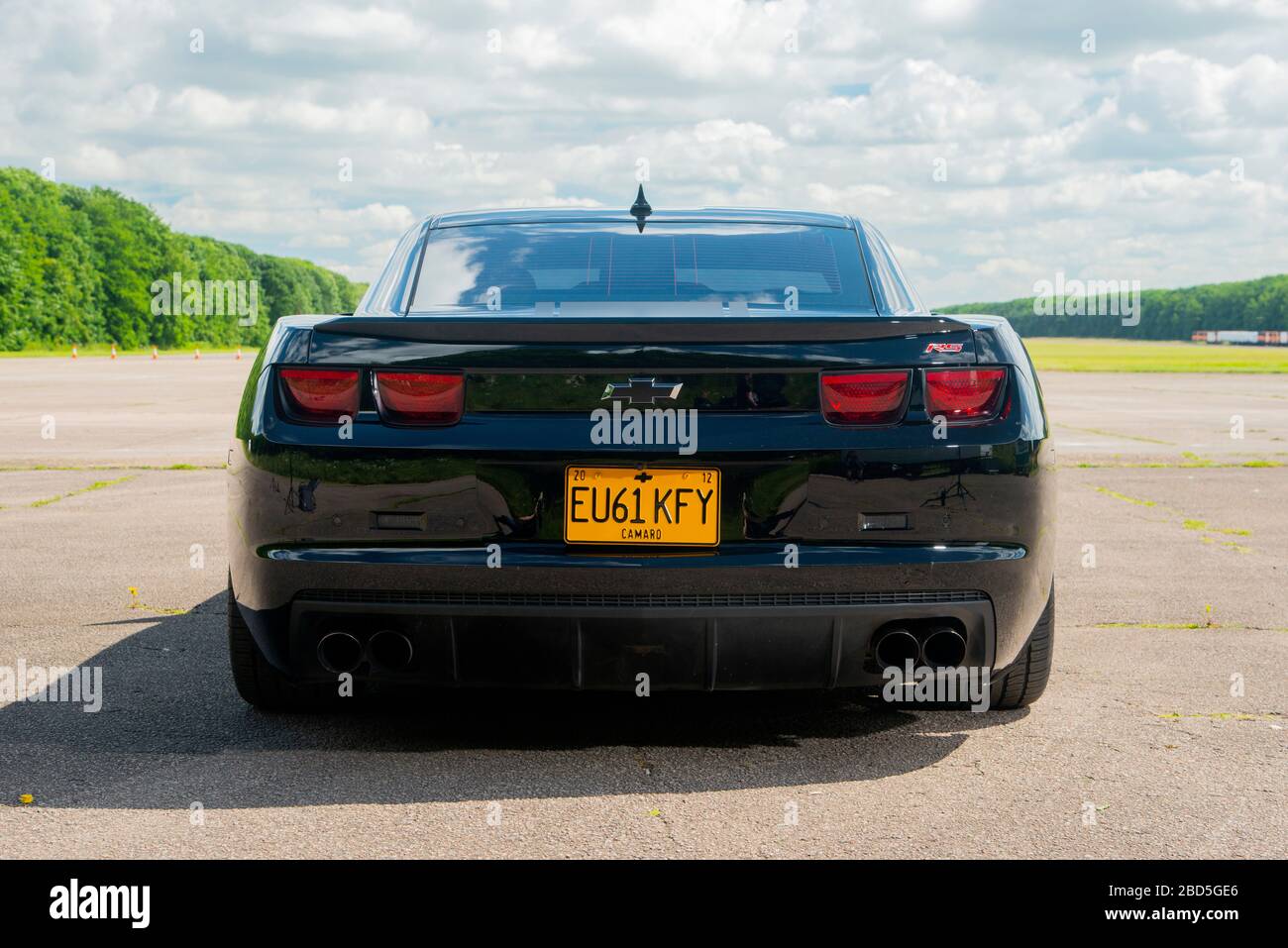 2014 Chevrolet Camaro ZS, modified with air suspension Stock Photo - Alamy