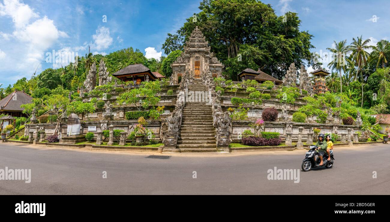 Horizontal panoramic view of the Kehen temple in Bali, Indonesia Stock ...