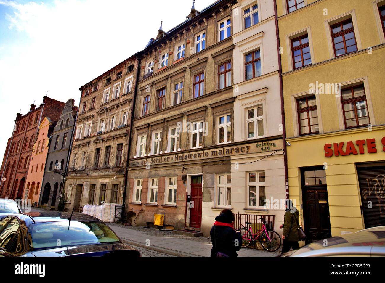 TORUN, POLAND Tuesday, April 7, 2020: the wall of one of the old ...
