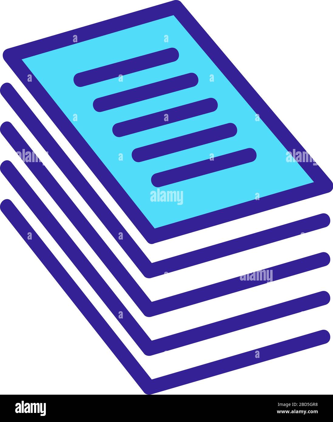 a stack of documents icon vector outline illustration Stock Vector ...