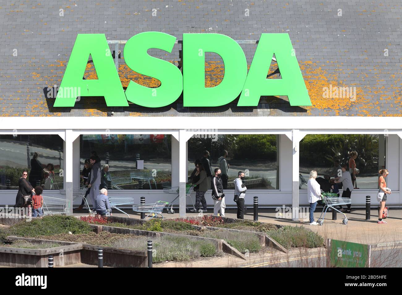 Queue outside asda supermarket hi-res stock photography and images - Alamy