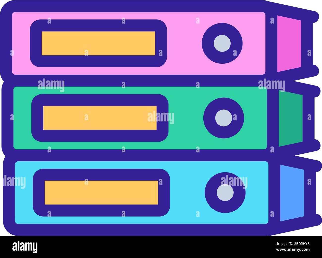 stack folder icon vector outline illustration Stock Vector Image & Art ...