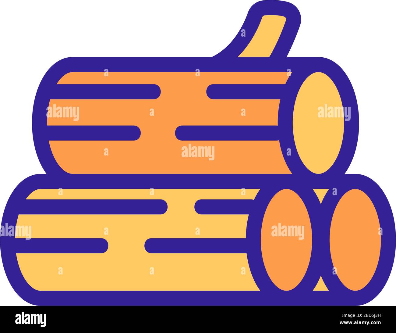 a stack of logs icon vector outline illustration Stock Vector Image ...