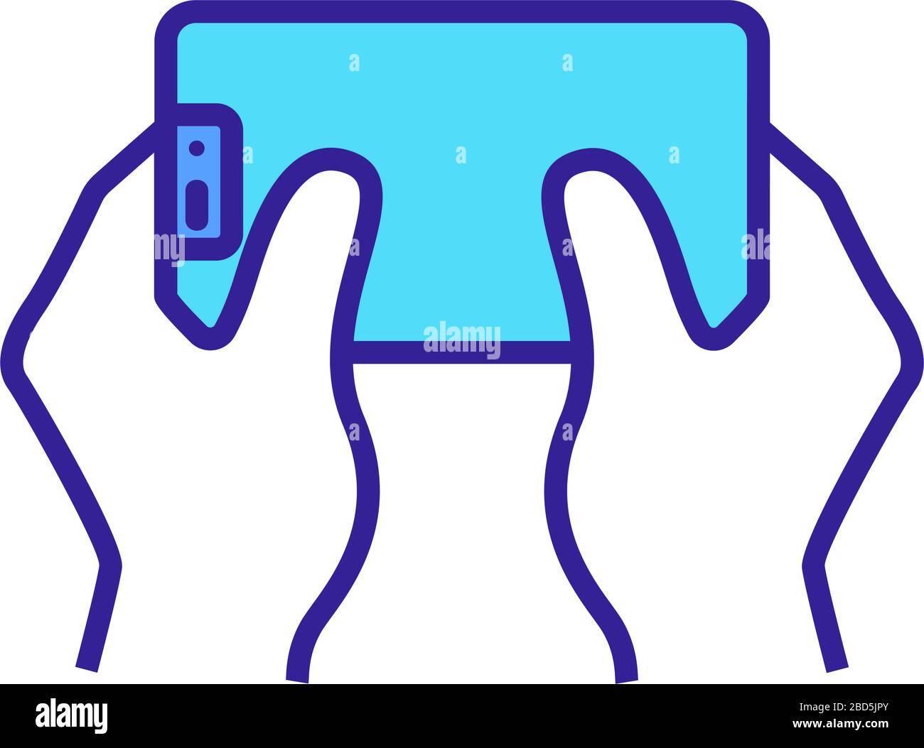 to play on phone icon vector outline illustration Stock Vector Image ...