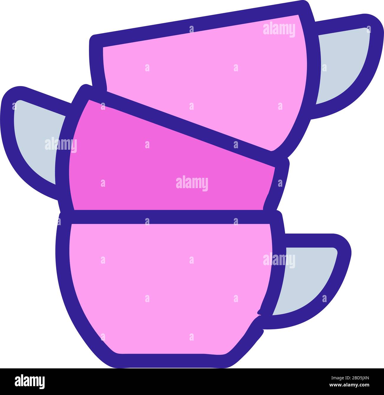 the stack of mugs icon vector outline illustration Stock Vector Image ...