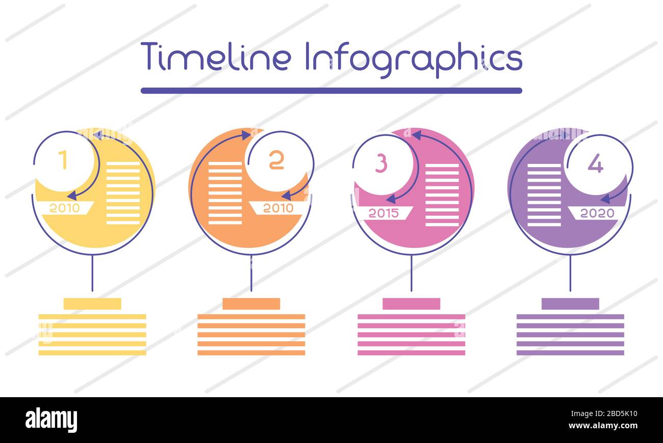 business circular time line infographics with numbers Stock Vector ...