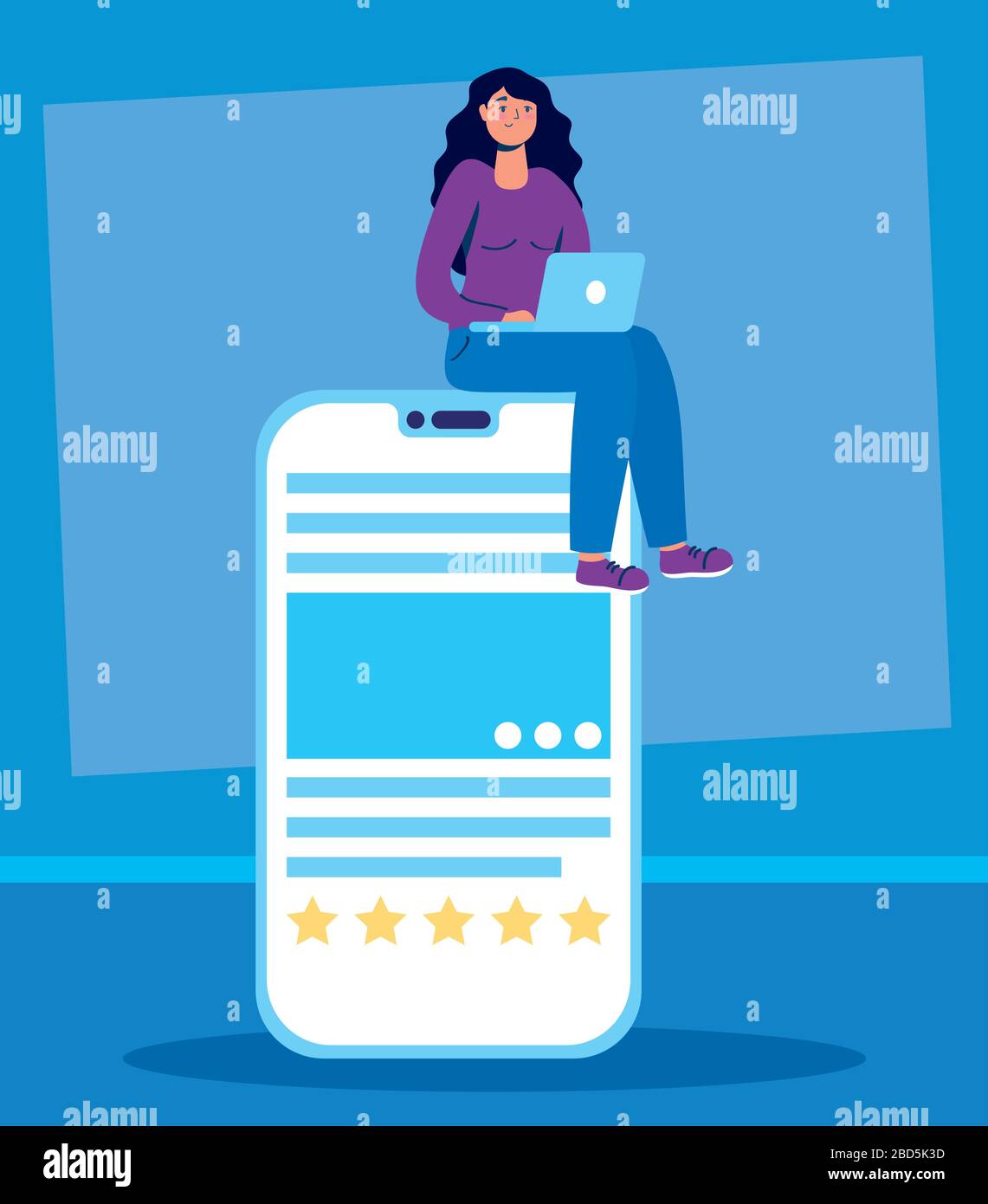 Using modern technology studying Stock Vector Images - Alamy