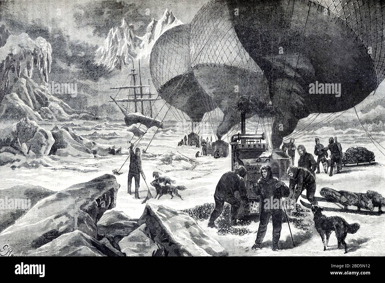 Balloon flight north pole hi-res stock photography and images - Alamy